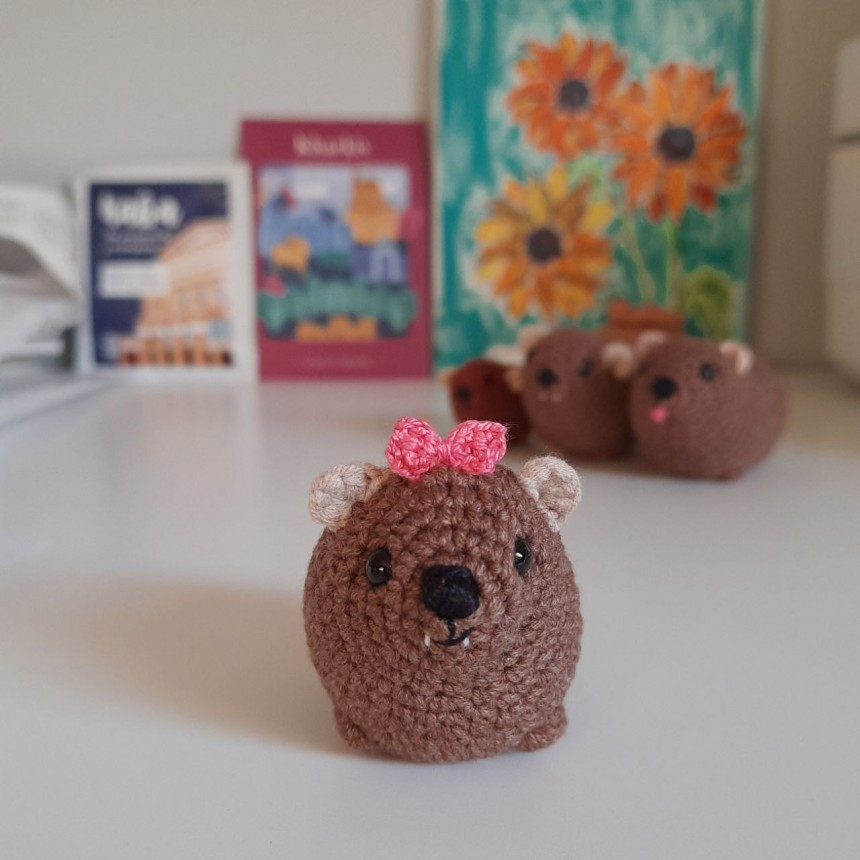 Rock Hyrax Wawa Awawa animal for rear view mirror, bag charm, keychain ...